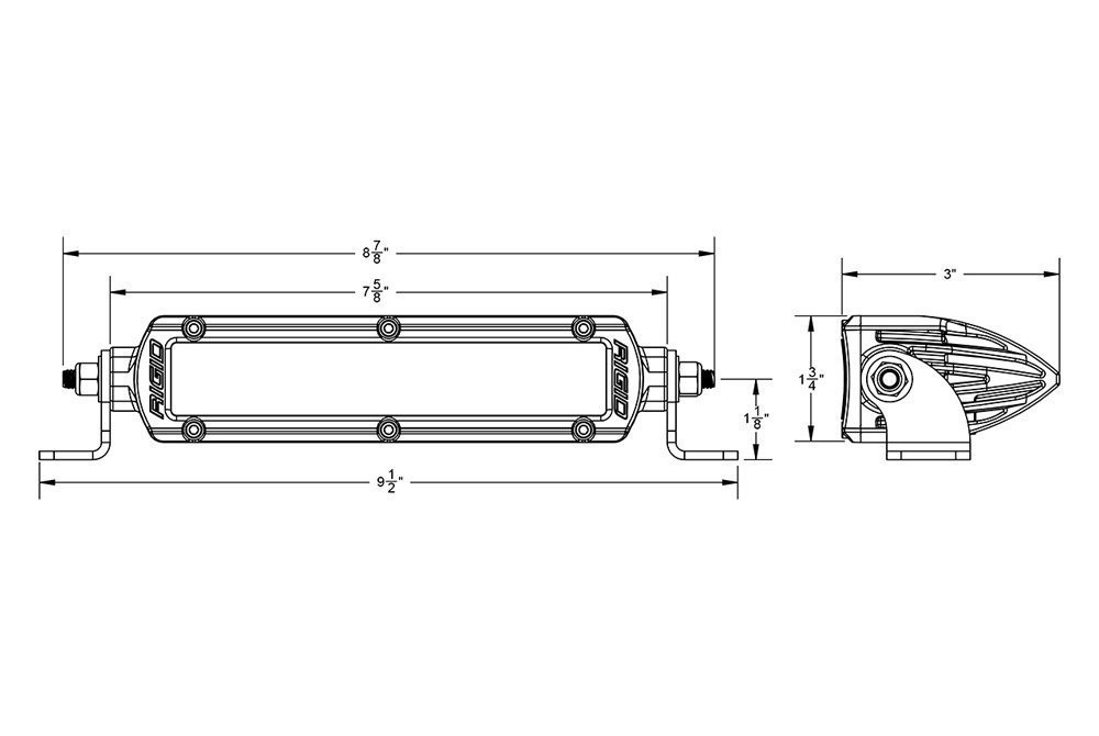 Rigid Industries® 906513 - SR-Series Pro 6" 47W Flood/Diffused Beam LED ...