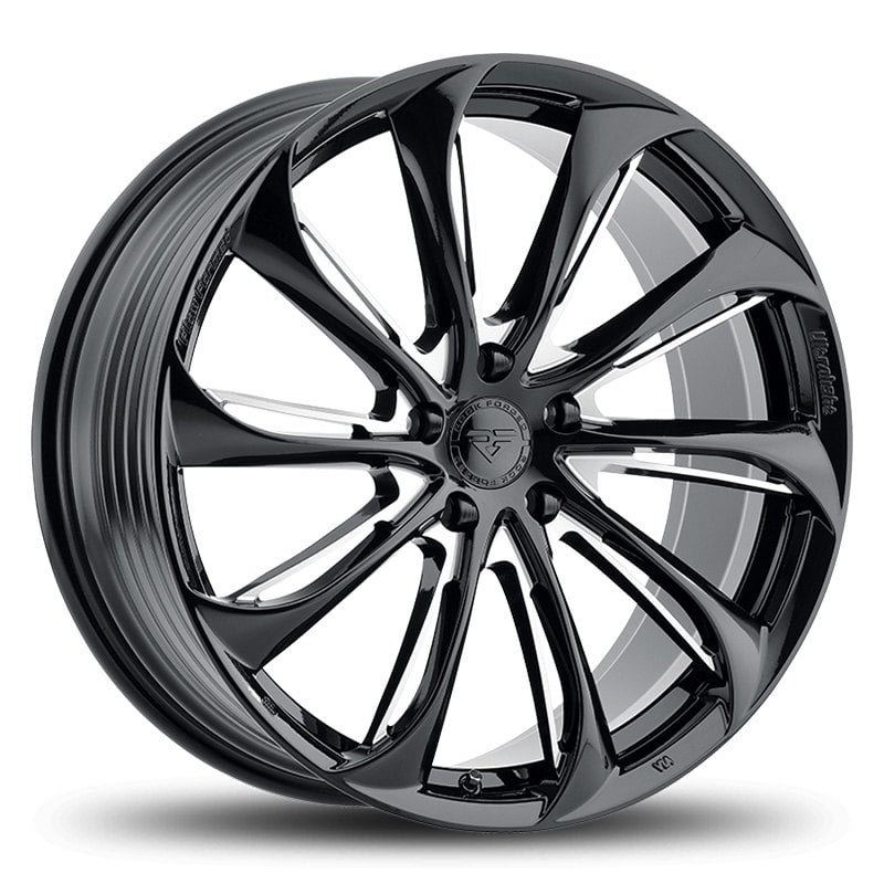 ROCK FORGED® FF25 Wheels - Gloss Black with Milled Accents Rims