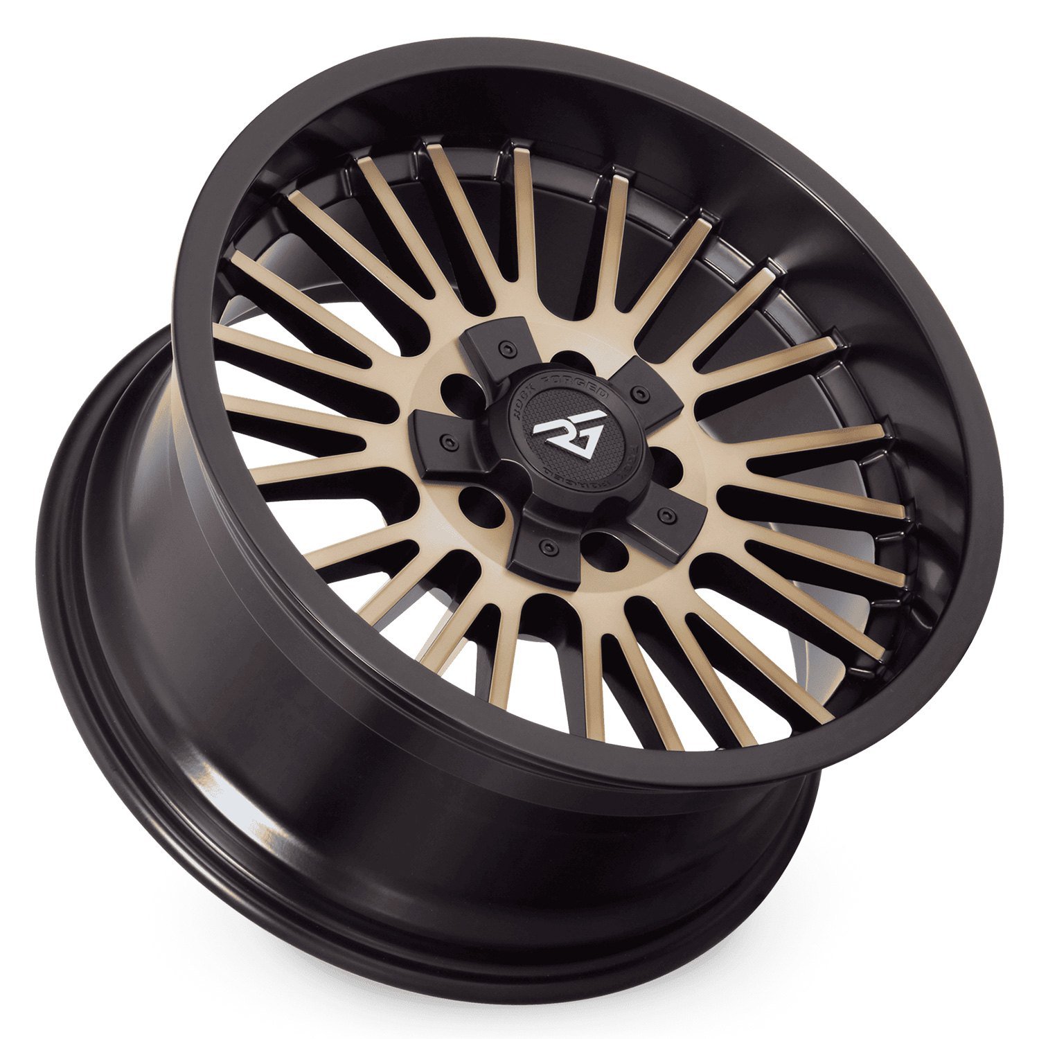 ROCK FORGED® FF55 Wheels - Bronze with Black Lip Rims - FF55-18963539 ...
