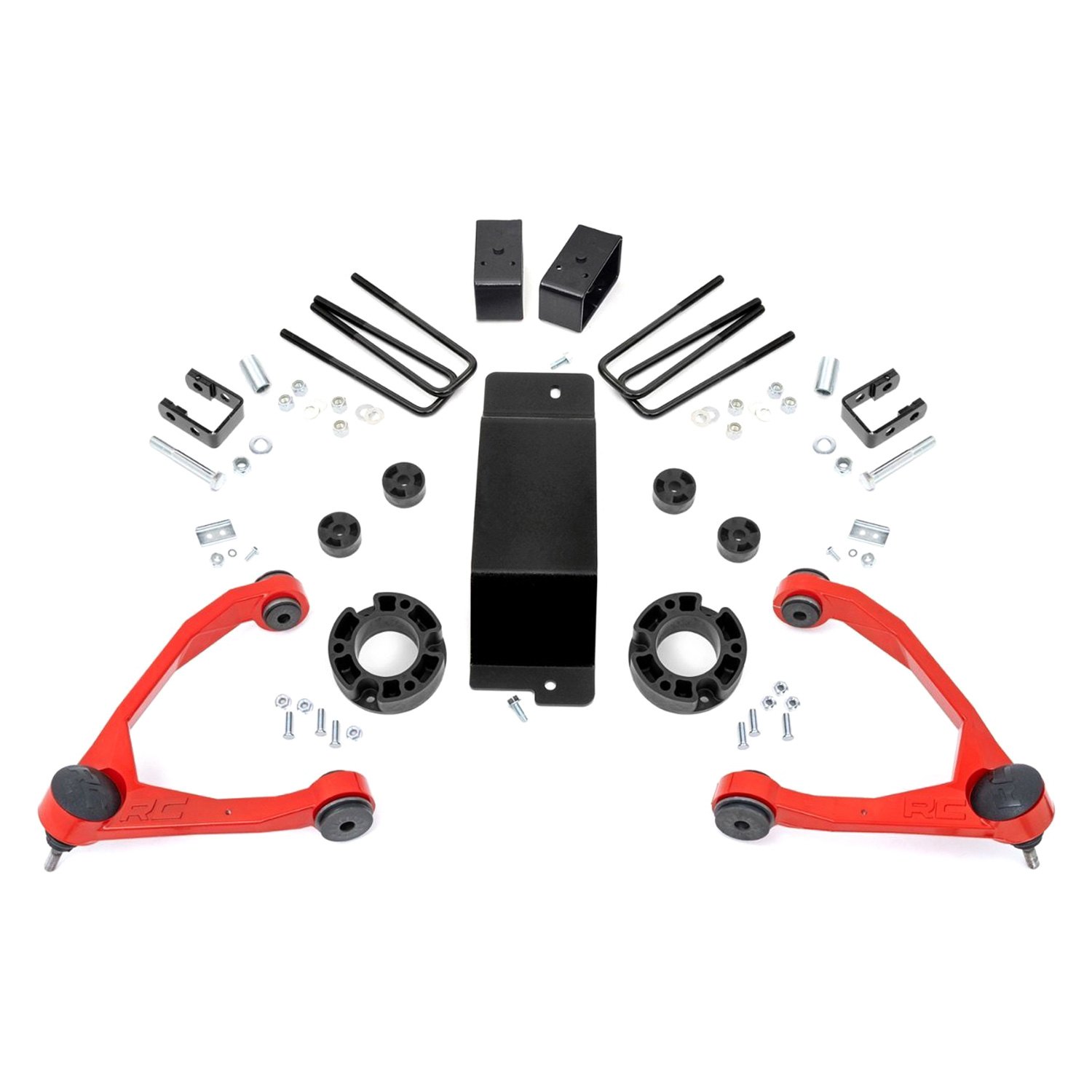 Rough Country® 18901RED - 3.5" x 3.5" Front and Rear Suspension Lift Kit