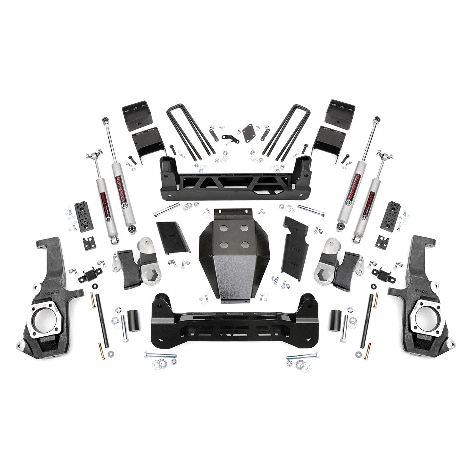 Rough Country® 26030 - 5" Non-Torsion Drop Front and Rear Suspension ...