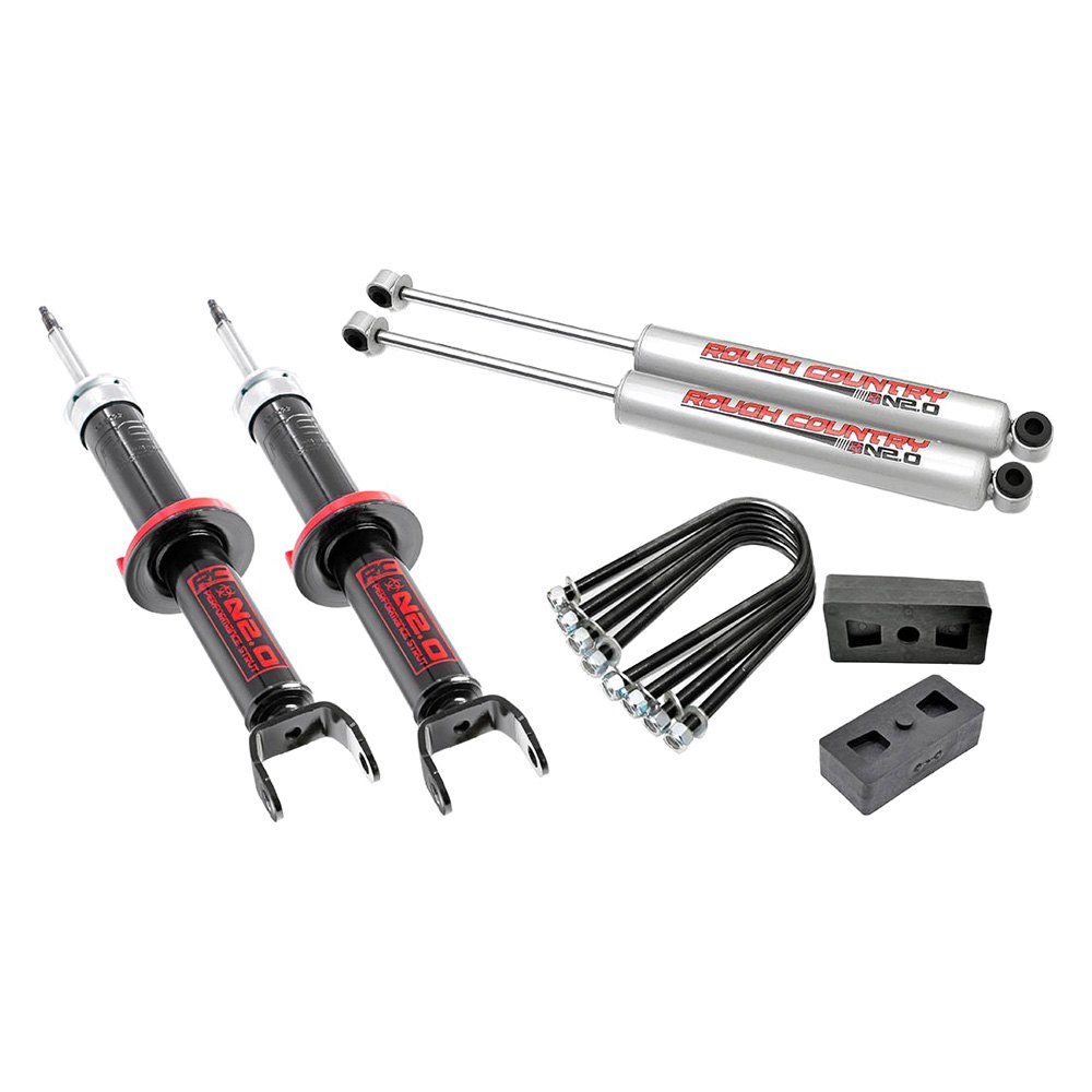 Rough Country® 395.23 - 2.5" x 1.5" Front and Rear Suspension Lift Kit