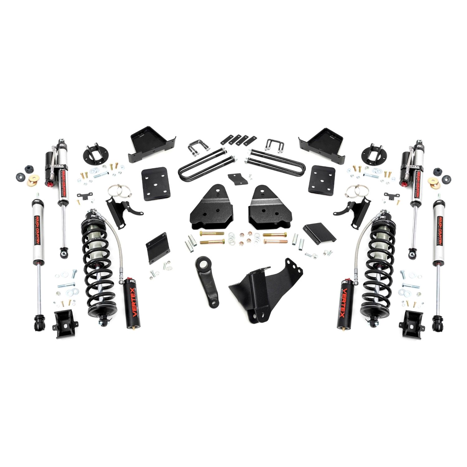 Rough Country® 53459 - 4.5" Coilover Conversion Front and Rear Suspension Lift Kit