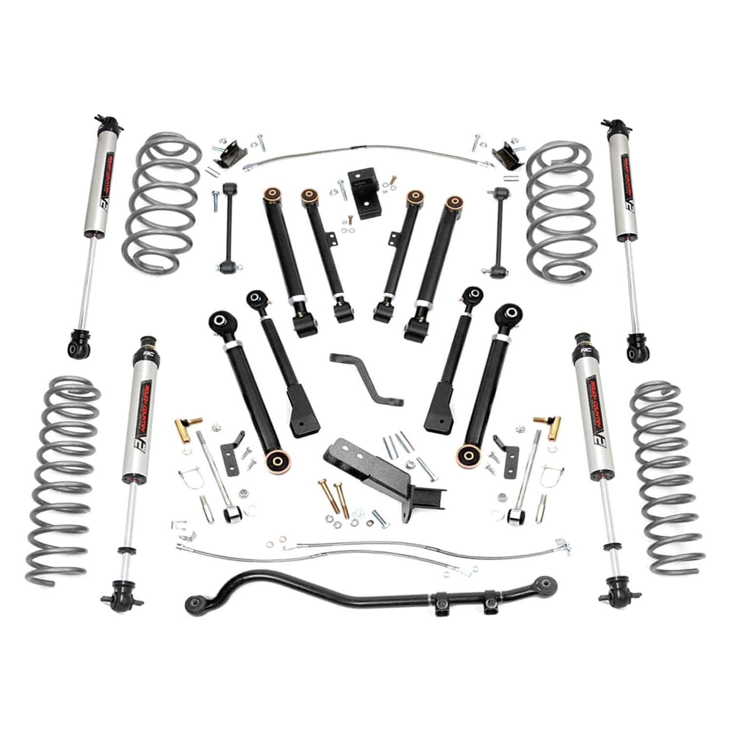 Rough Country® 66171 - 4" Bolt-On Front and Rear Suspension Lift Kit