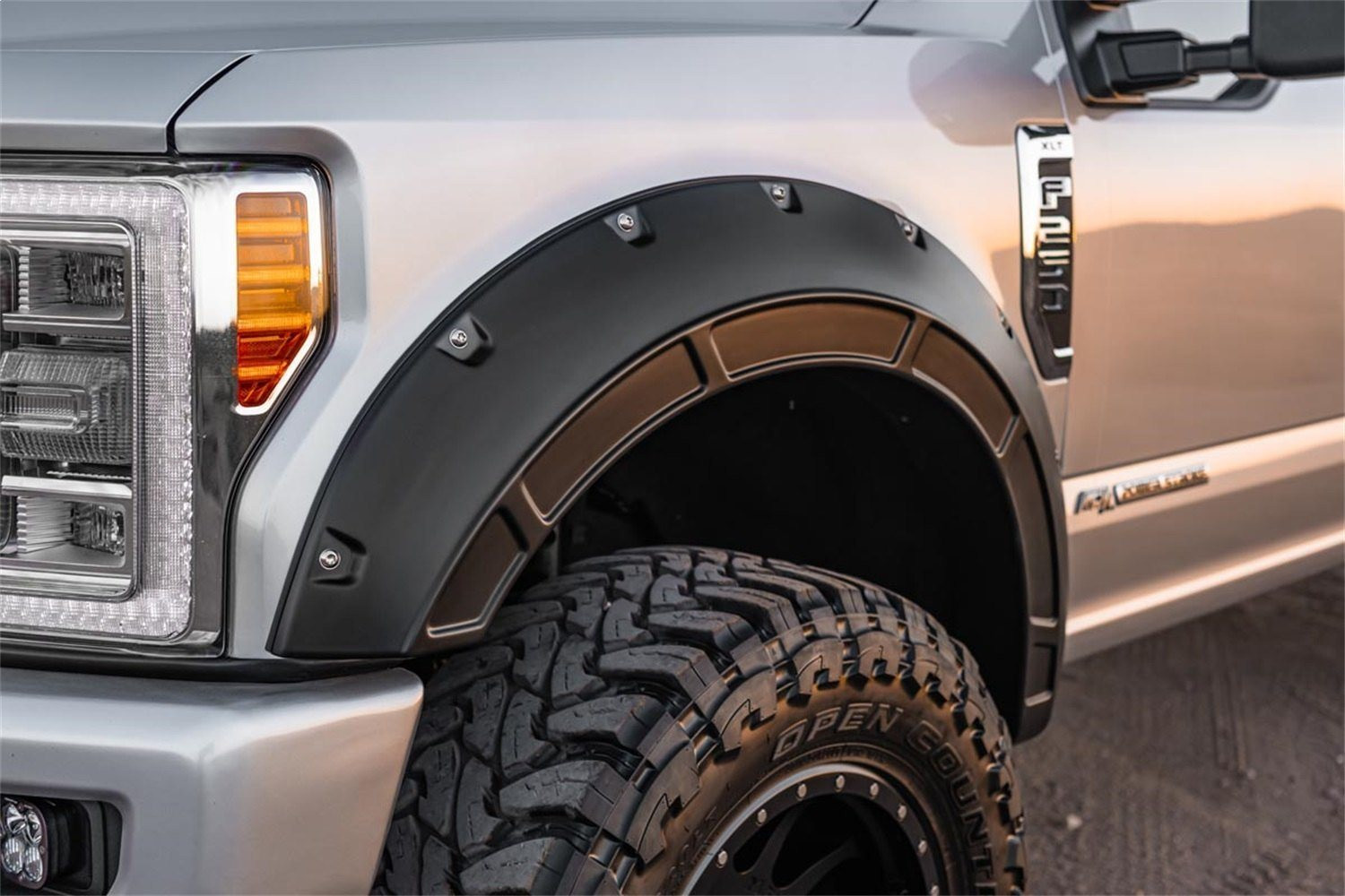 Rough Country® A-F21112 - Defender Flat Black UV Treated Thermoplastic ...