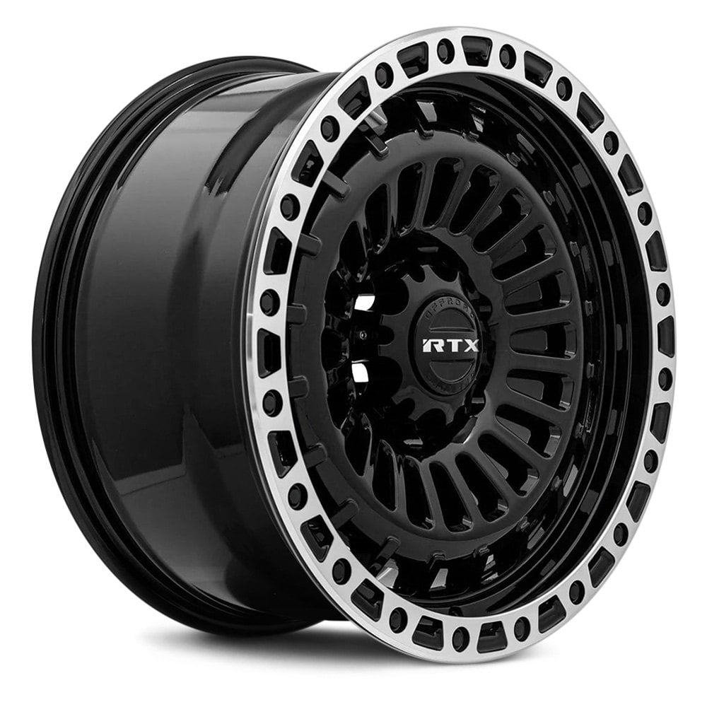 RTX® MOAB Wheels - Gloss Black with Machined Lip Rims - 083130