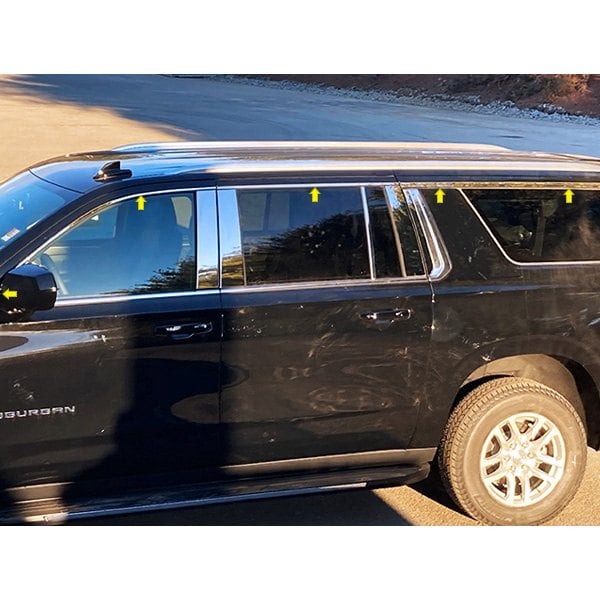 SAA® - Chevy Suburban 2021 Polished Window Trim Package