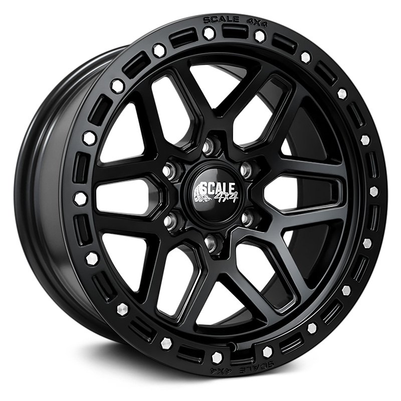 SCALE 4X4® S02 Wheels - Matte Black Rims - S02-78583-N10-MBK