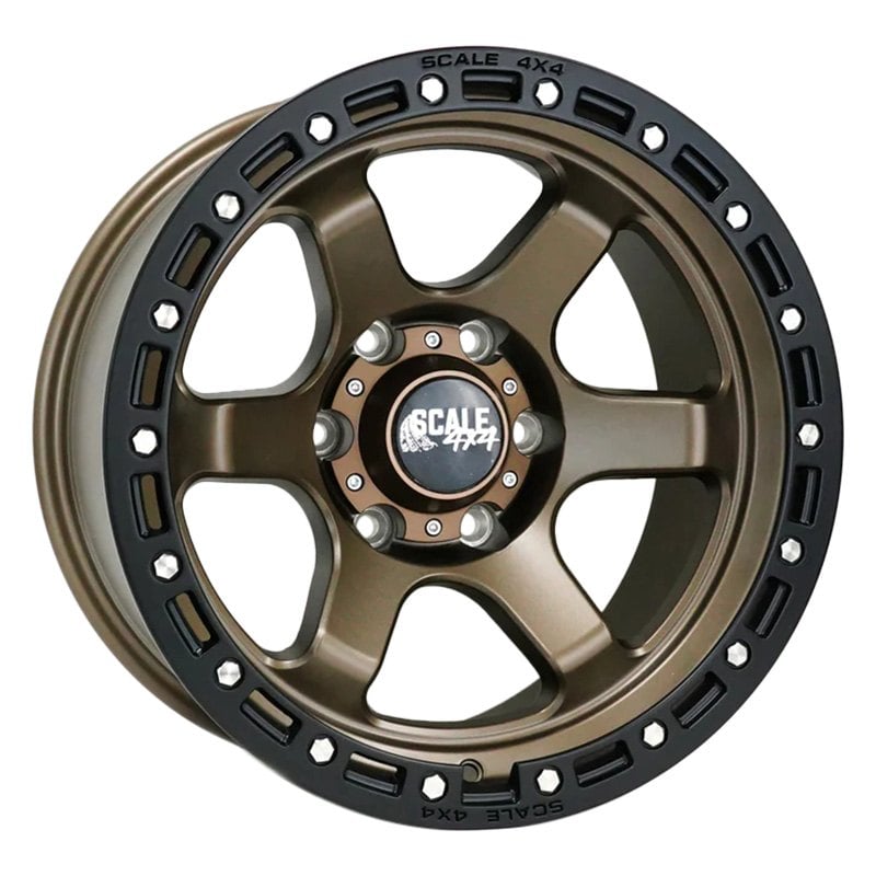 SCALE 4X4® S03 Wheels - Matte Bronze with Black Beadlock Rims