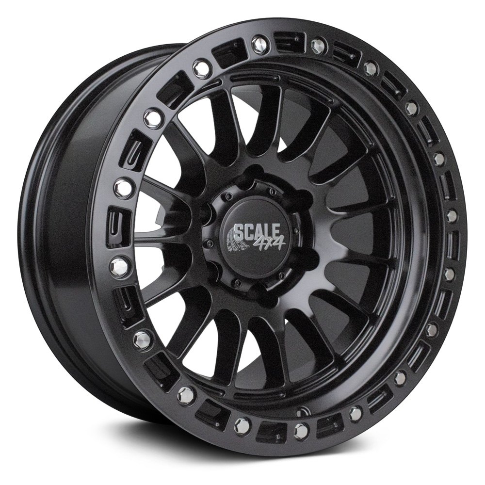 SCALE 4X4® S04 Wheels - Matte Black Rims - S04-7983-N25-MBK