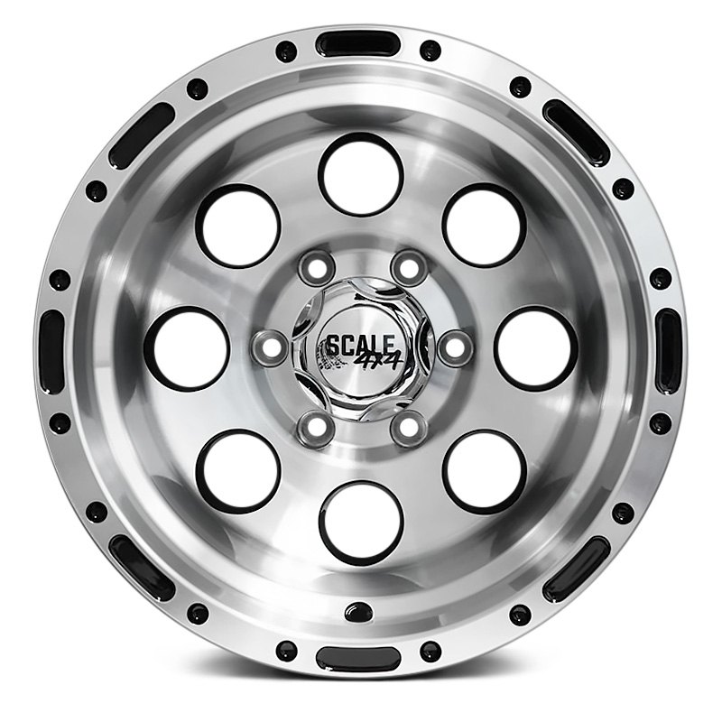 SCALE 4X4® S52 Wheels - Gloss Black with Machined Face Rims - S52-5165 ...