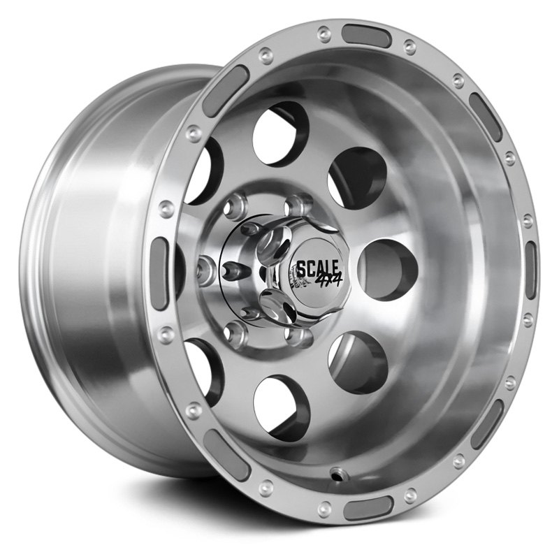 SCALE 4X4® S52 Wheels - Silver with Machined Face Rims