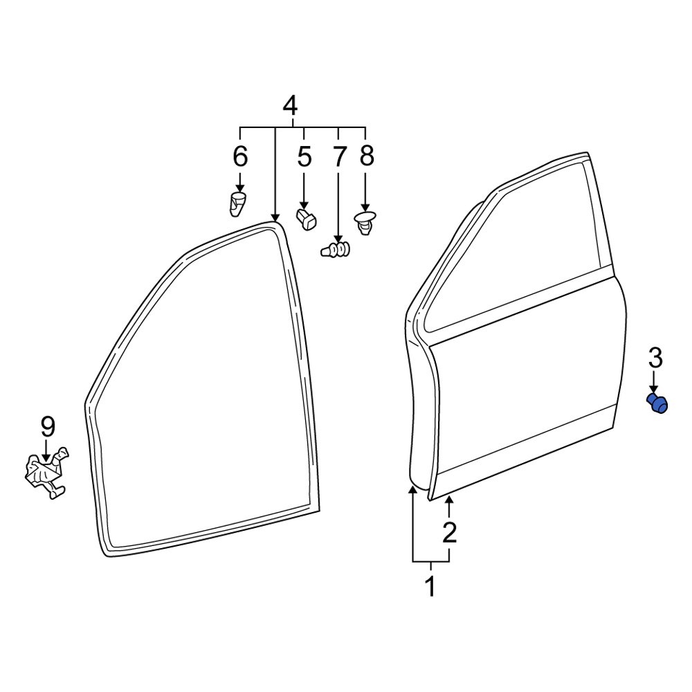 Scion OE 9008454012 - Rear Lower Liftgate Stop Bumper