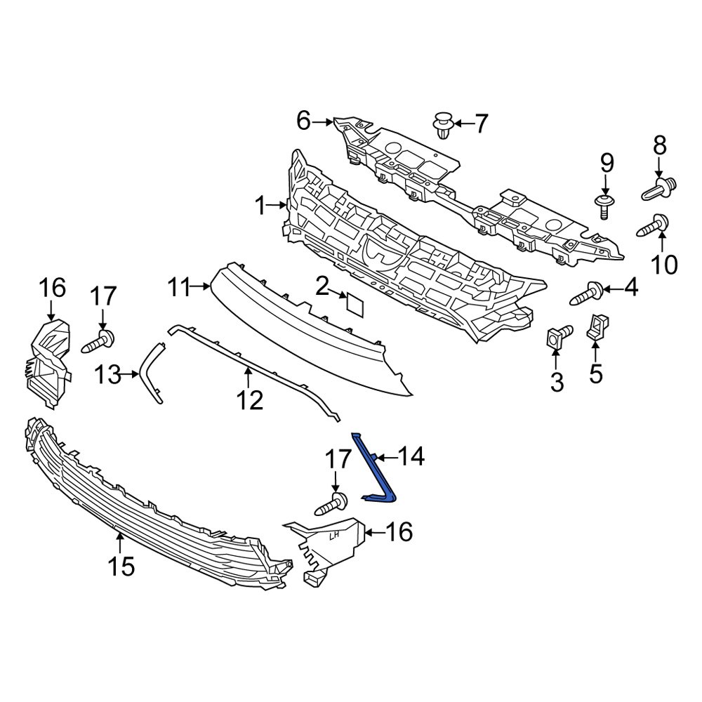 Scion OE 53124WB001 - Front Left Bumper Trim