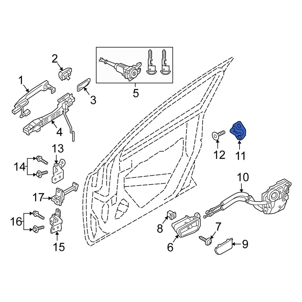 Scion OE 61315WB001 - Front Door Lock Striker Plate