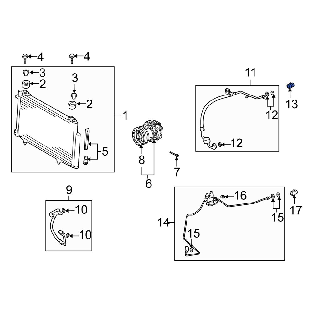 Scion OE 8871802170 - A/C Refrigerant Line Clamp