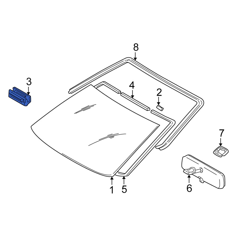 Scion OE 5611530100 - Front Windshield Stopper