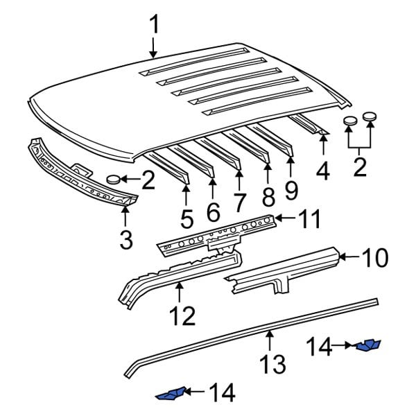 Scion OE 7556102020 - Roof Drip Molding Clip
