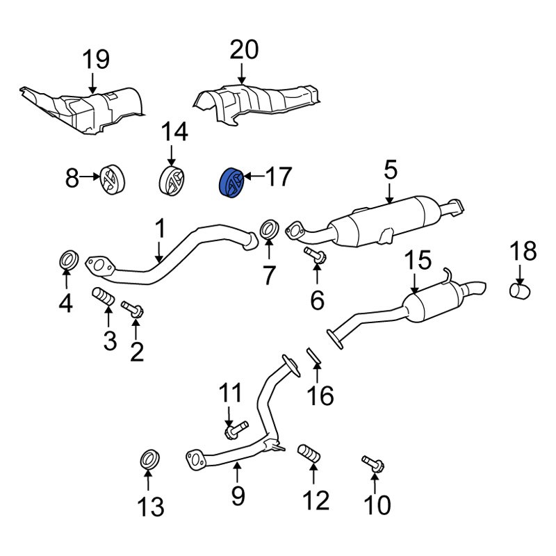 Scion OE 175650P031 - Exhaust System Hanger