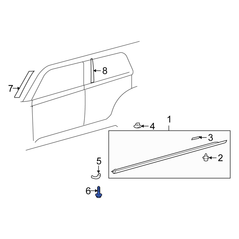 Scion OE 9008015077 - Rocker Panel Molding Screw