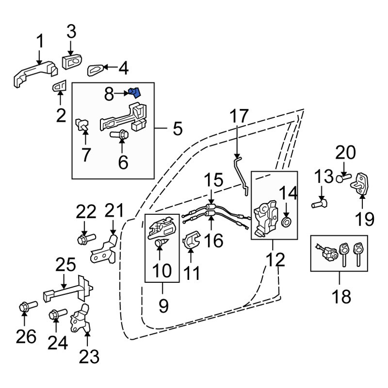 Scion OE 6929312030 - Right Exterior Door Handle Base Clip