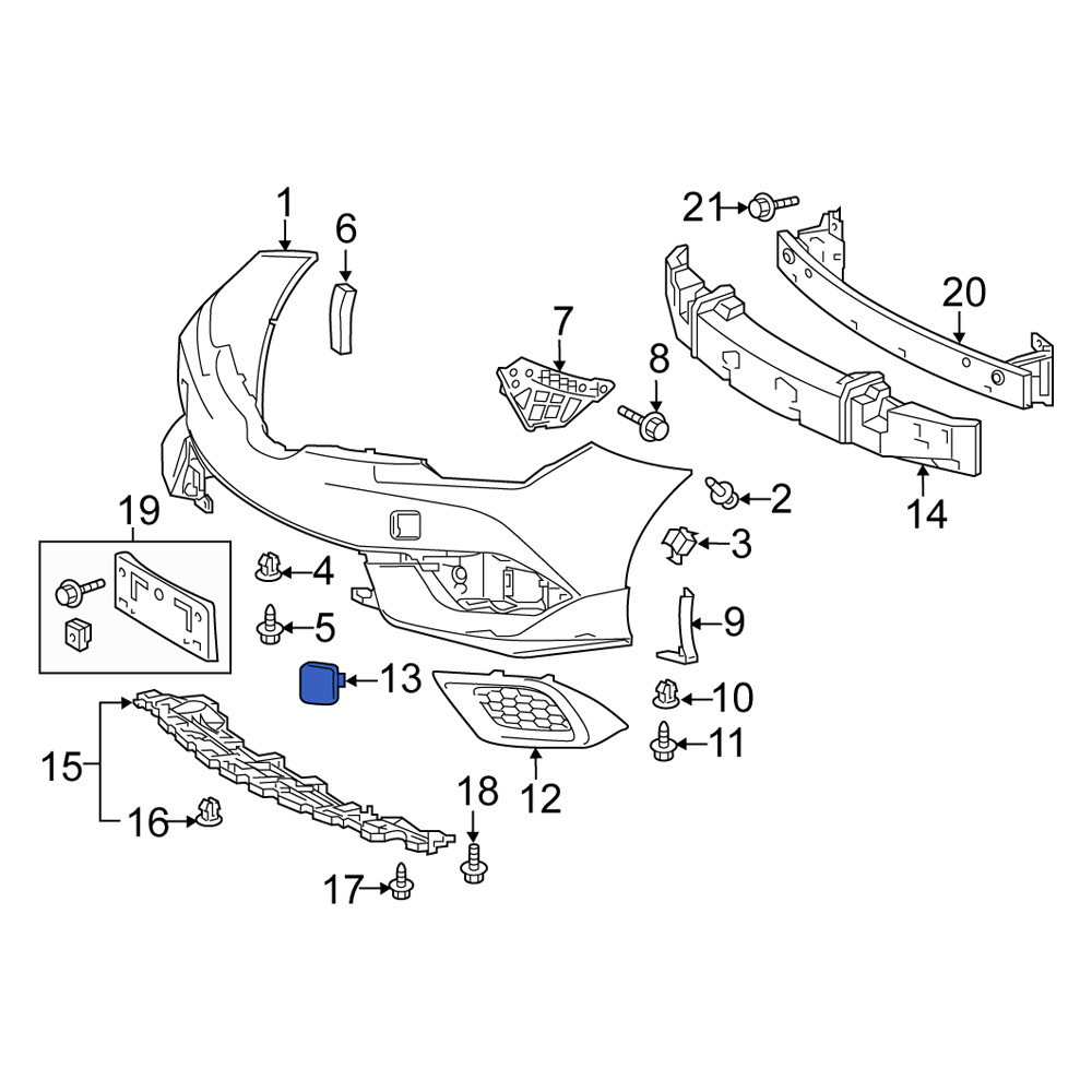 Scion OE 5212712912 - Front Right Tow Eye Cap