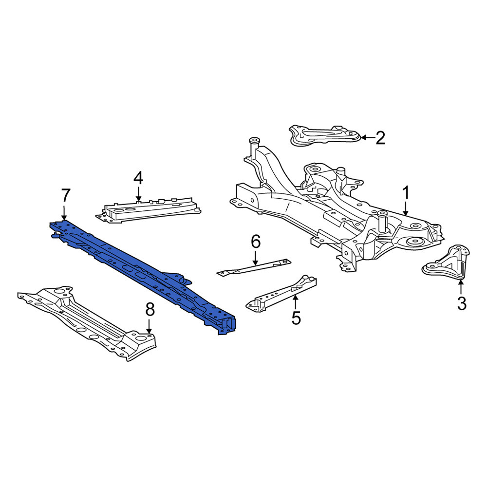 Scion OE 5710447020 - Front Suspension Subframe Crossmember