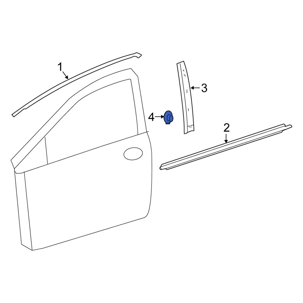 Scion OE 757920R010 - Door Reveal Molding Clip
