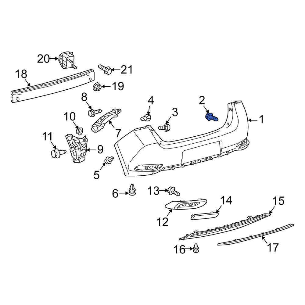 Scion OE 9016750063 - Bumper Cover Screw