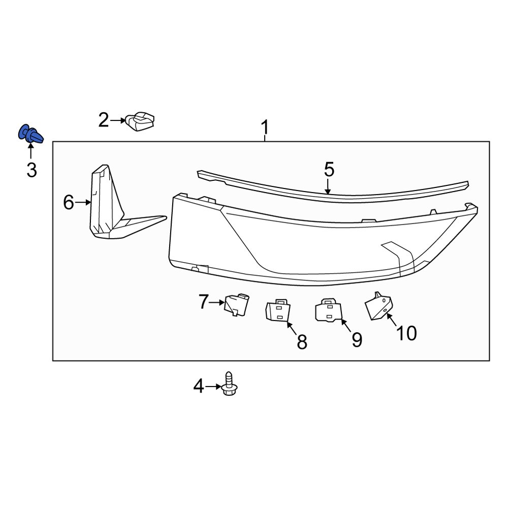 Scion OE 9046705170 - Upper Bumper Cover Retainer