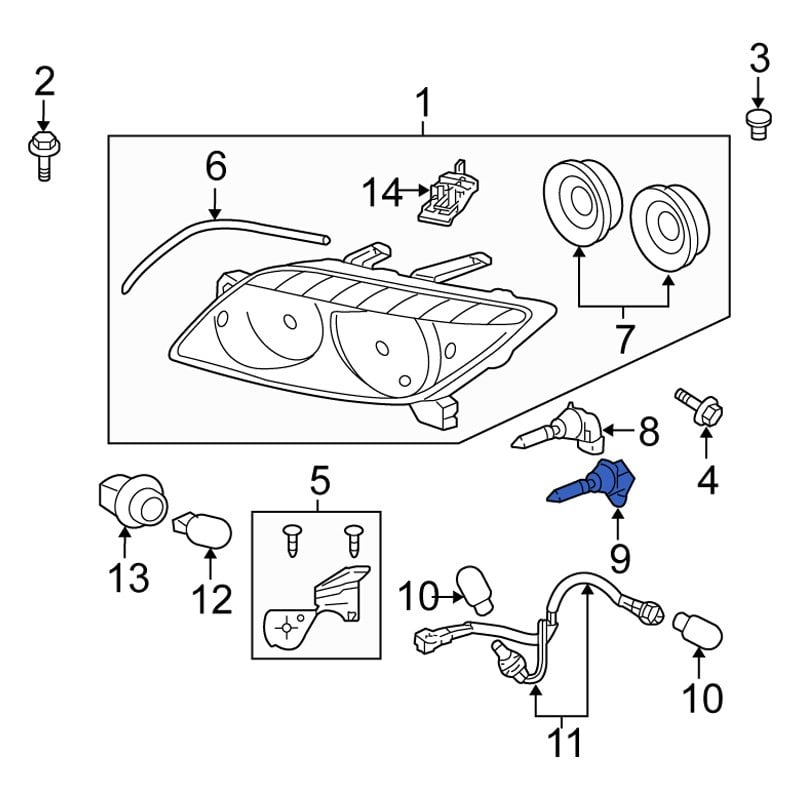 Scion OE 9098113075 - Front Headlight Bulb