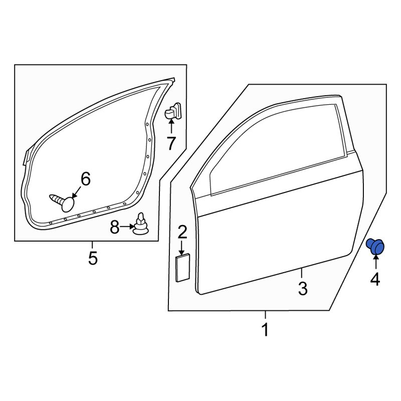 Scion OE 9008454012 - Rear Lower Liftgate Stop Bumper