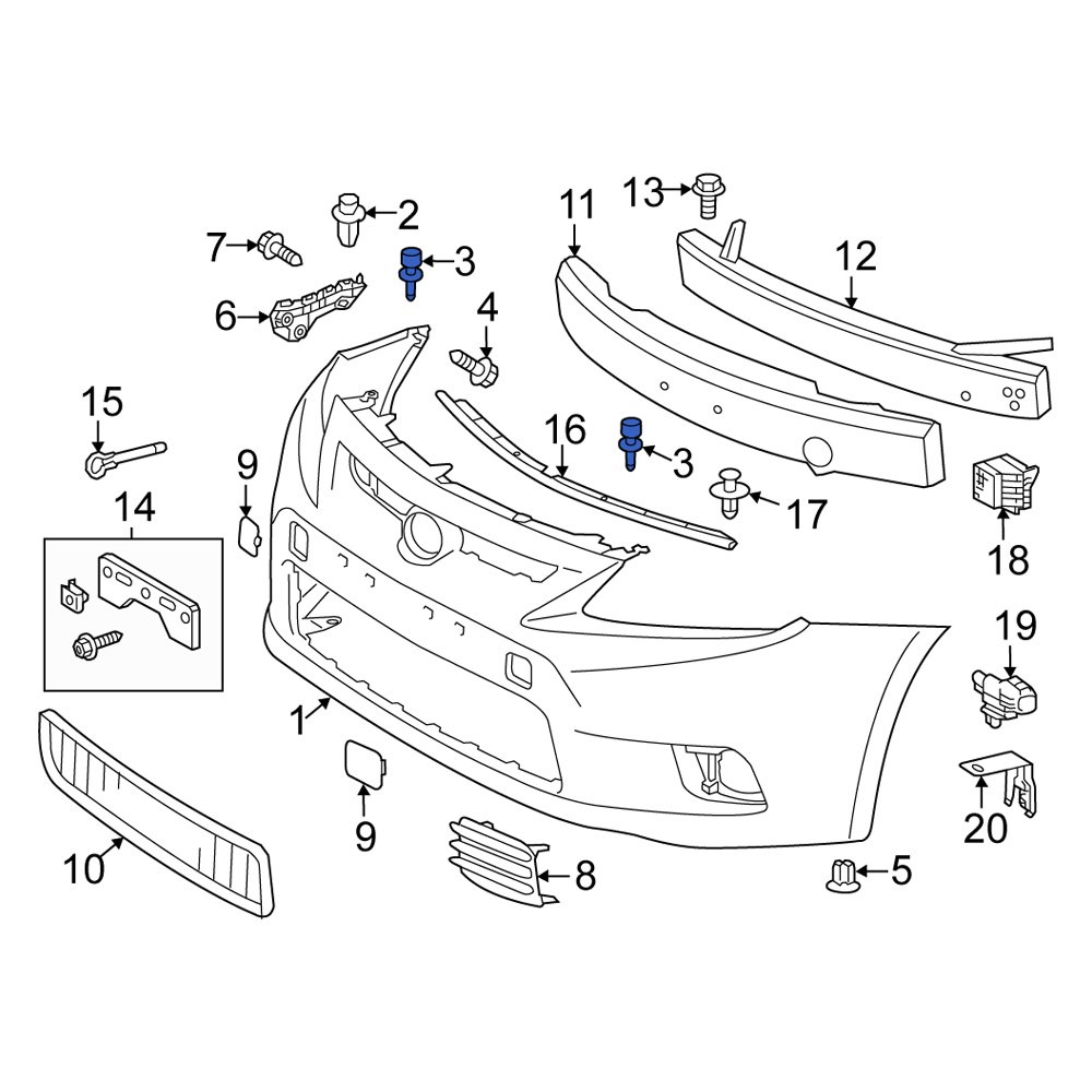 Scion OE 533840R010 - Bumper Cover Insulator