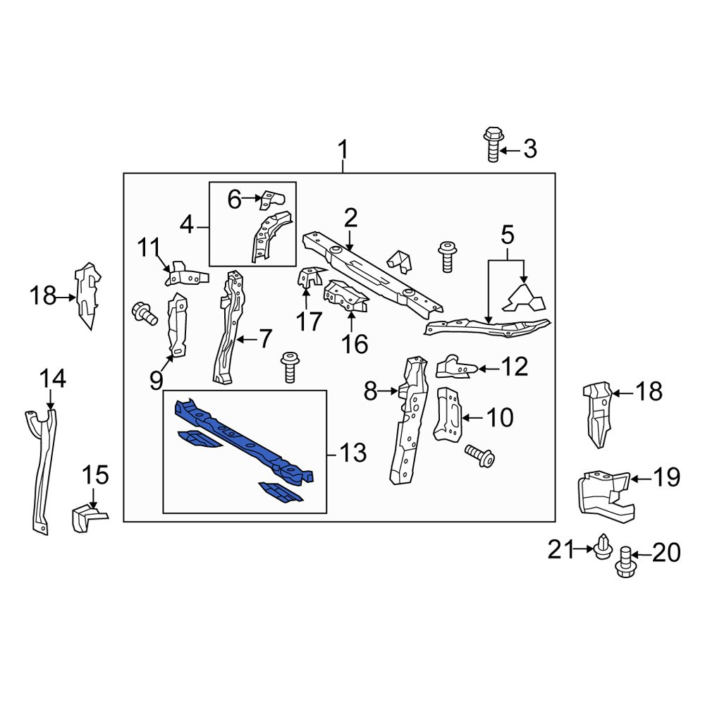 Scion OE 5321812901 - Front Lower Radiator Support Tie Bar