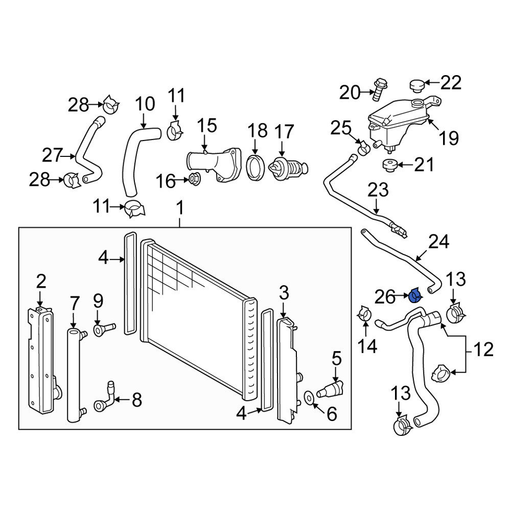 Scion OE 9046715022 - Engine Coolant Bypass Pipe Clamp