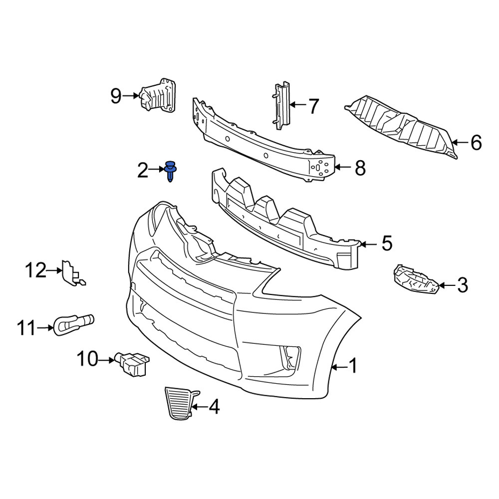 Scion OE 904670707122 - Front Bumper Cover Retainer