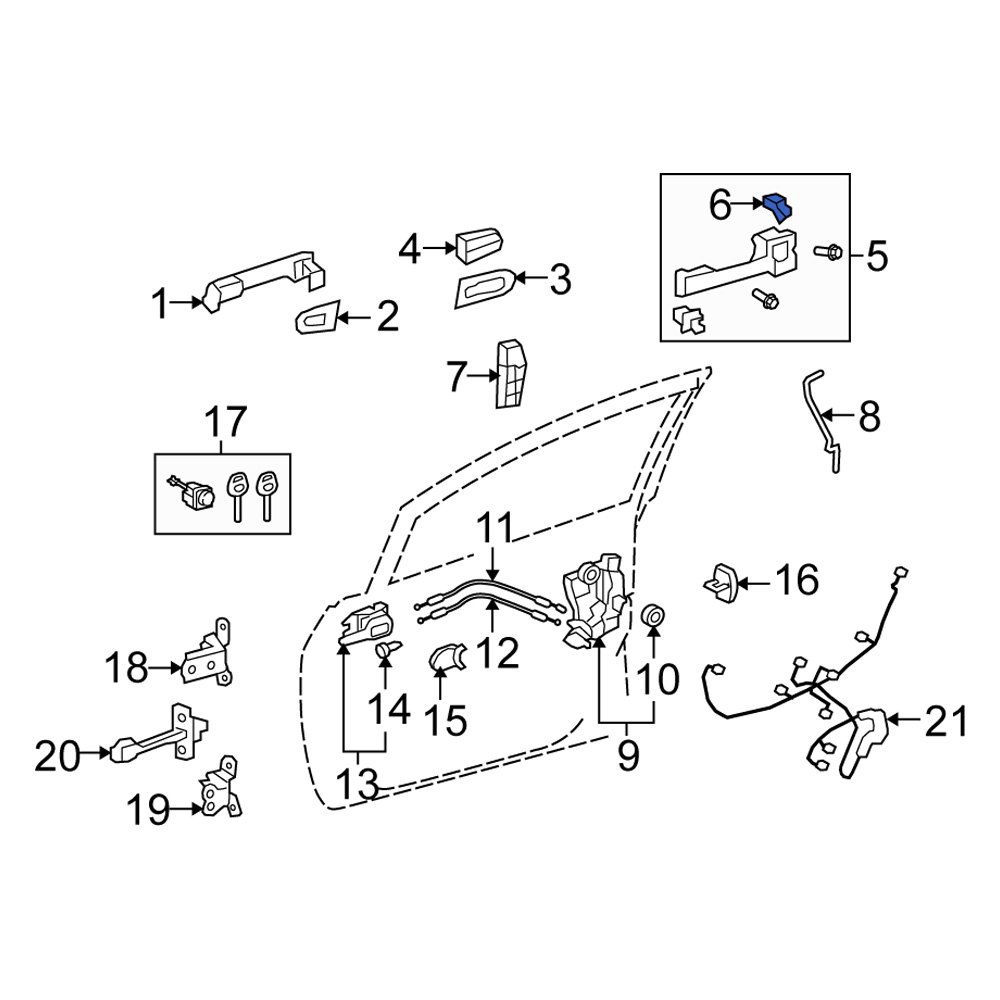 Scion OE 6929312030 - Right Exterior Door Handle Base Clip