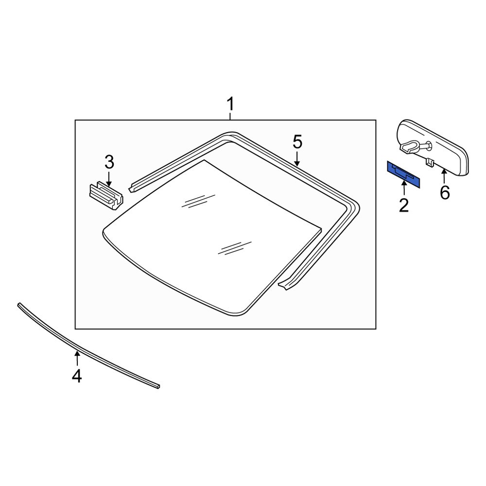 Scion OE 5611622050 - Front Windshield Stopper