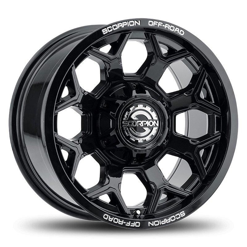 SCORPION® DEFENDER Wheels - Gloss Black Rims