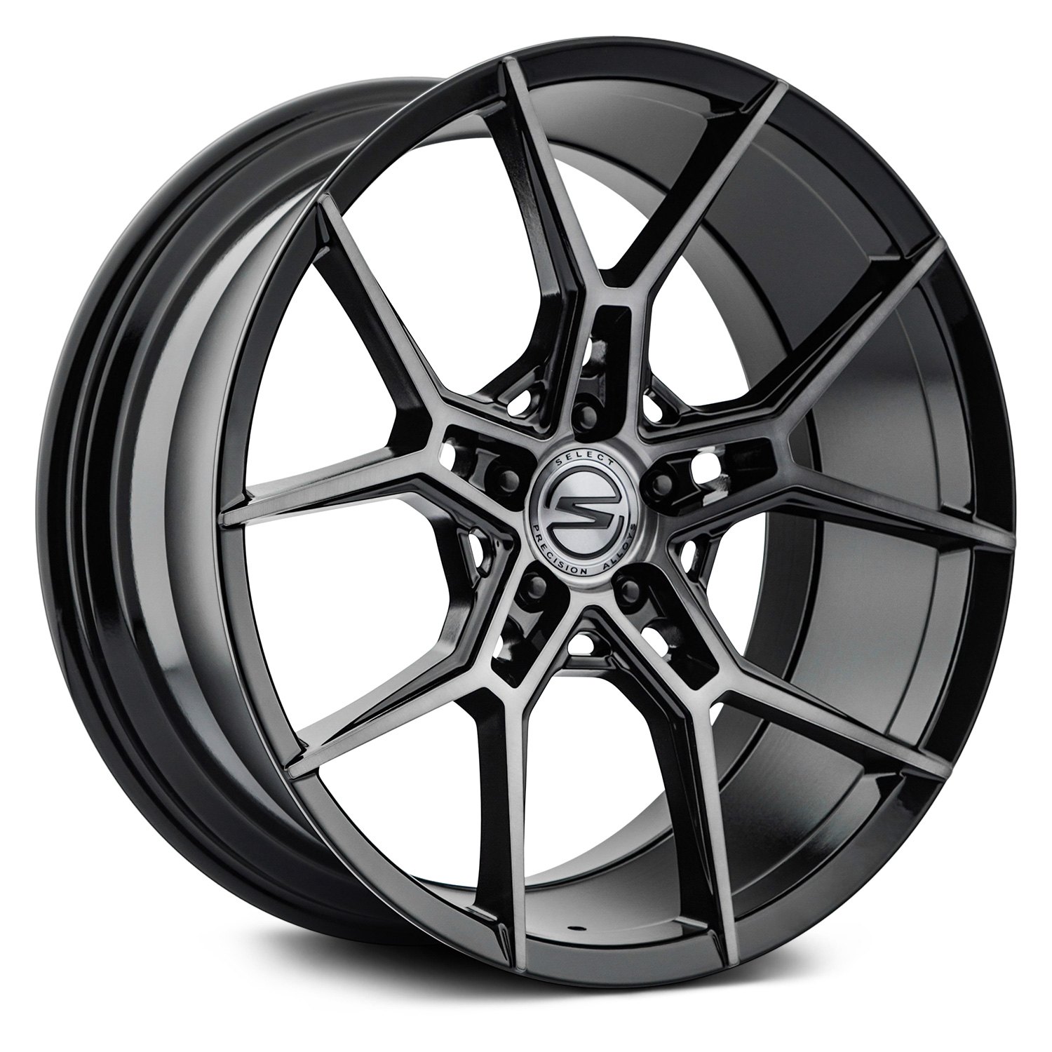 SELECT PRECISION ALLOYS® ALPINE Wheels - Gloss Black with Brushed DDT ...