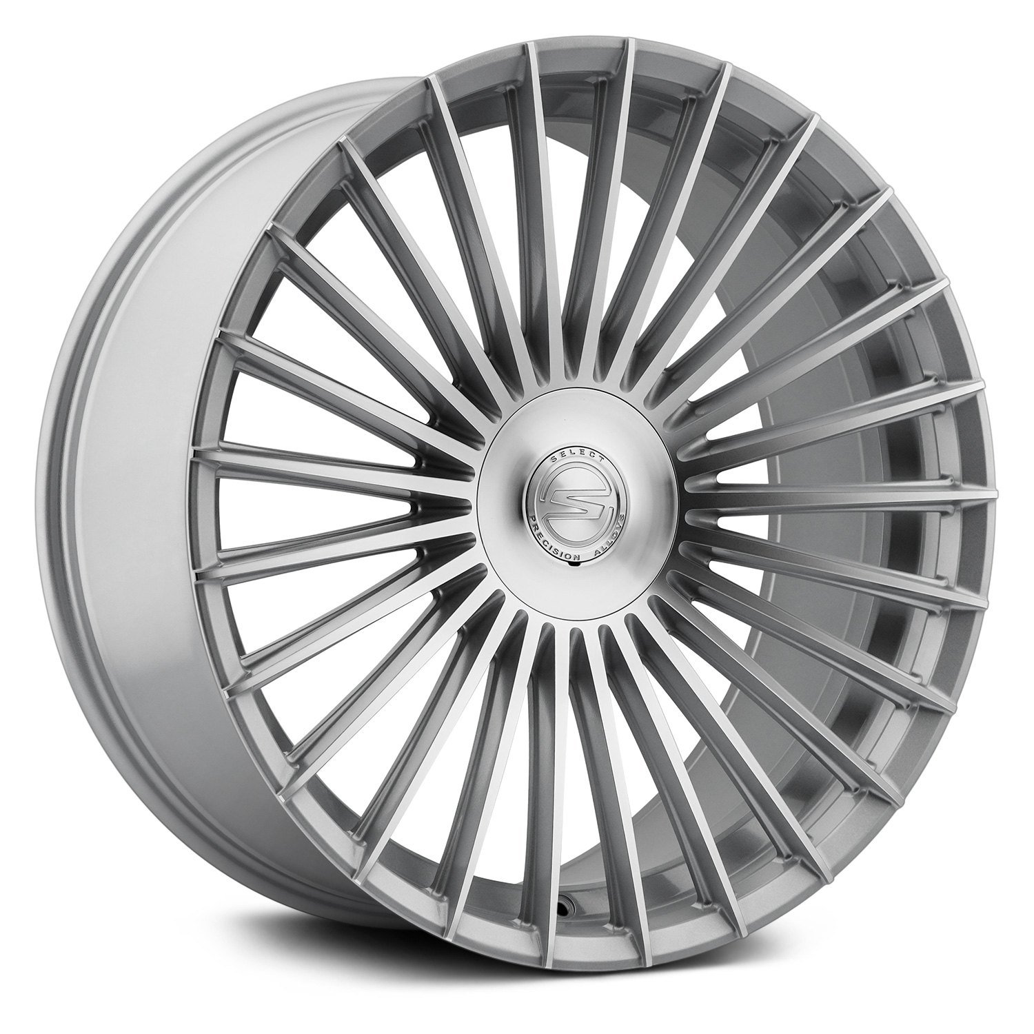 SELECT PRECISION ALLOYS® BRISTOL Wheels - Gloss Silver with Machined ...