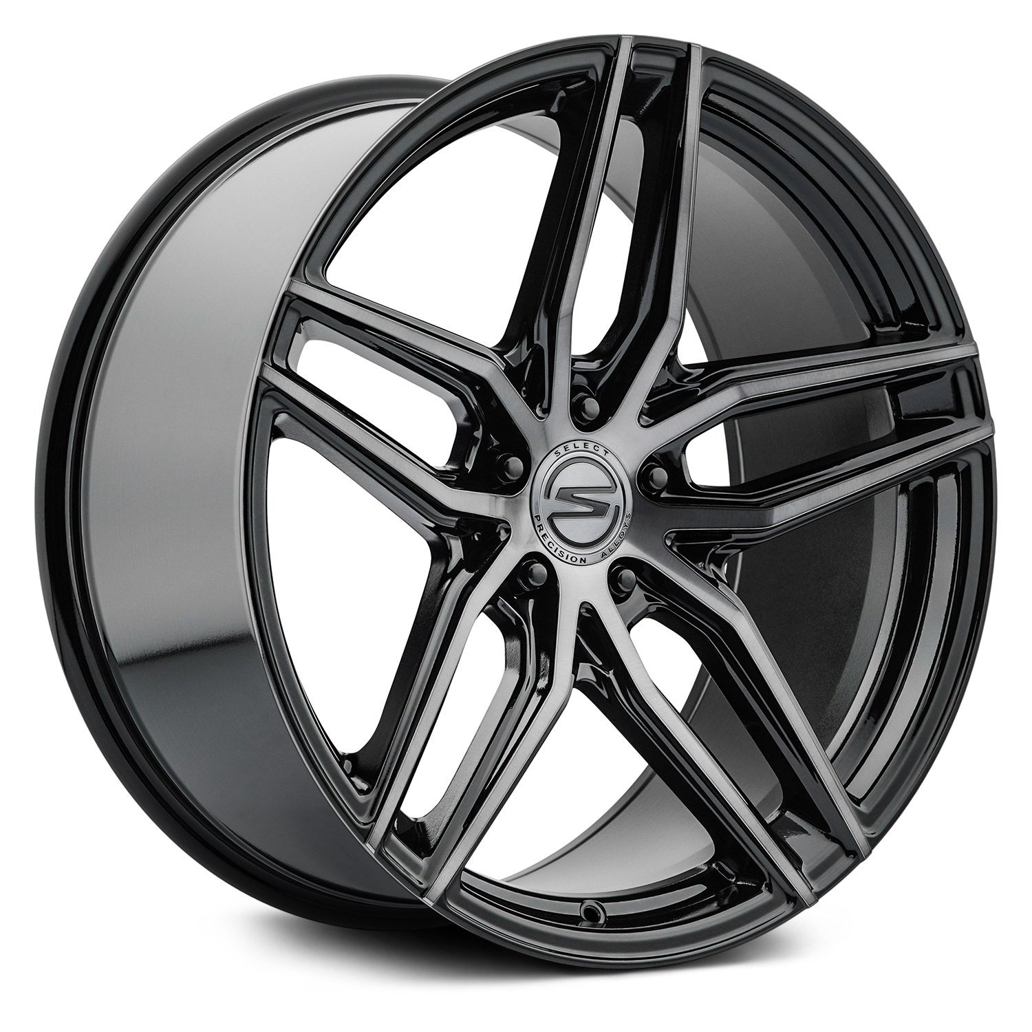 SELECT PRECISION ALLOYS® SHADOW Wheels - Gloss Black with Brushed DDT ...