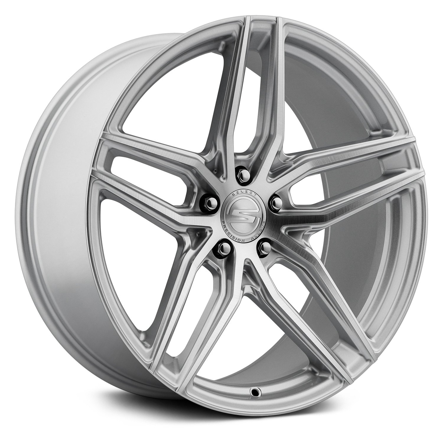 SELECT PRECISION ALLOYS® SHADOW Wheels - Gloss Silver with Brushed Face ...