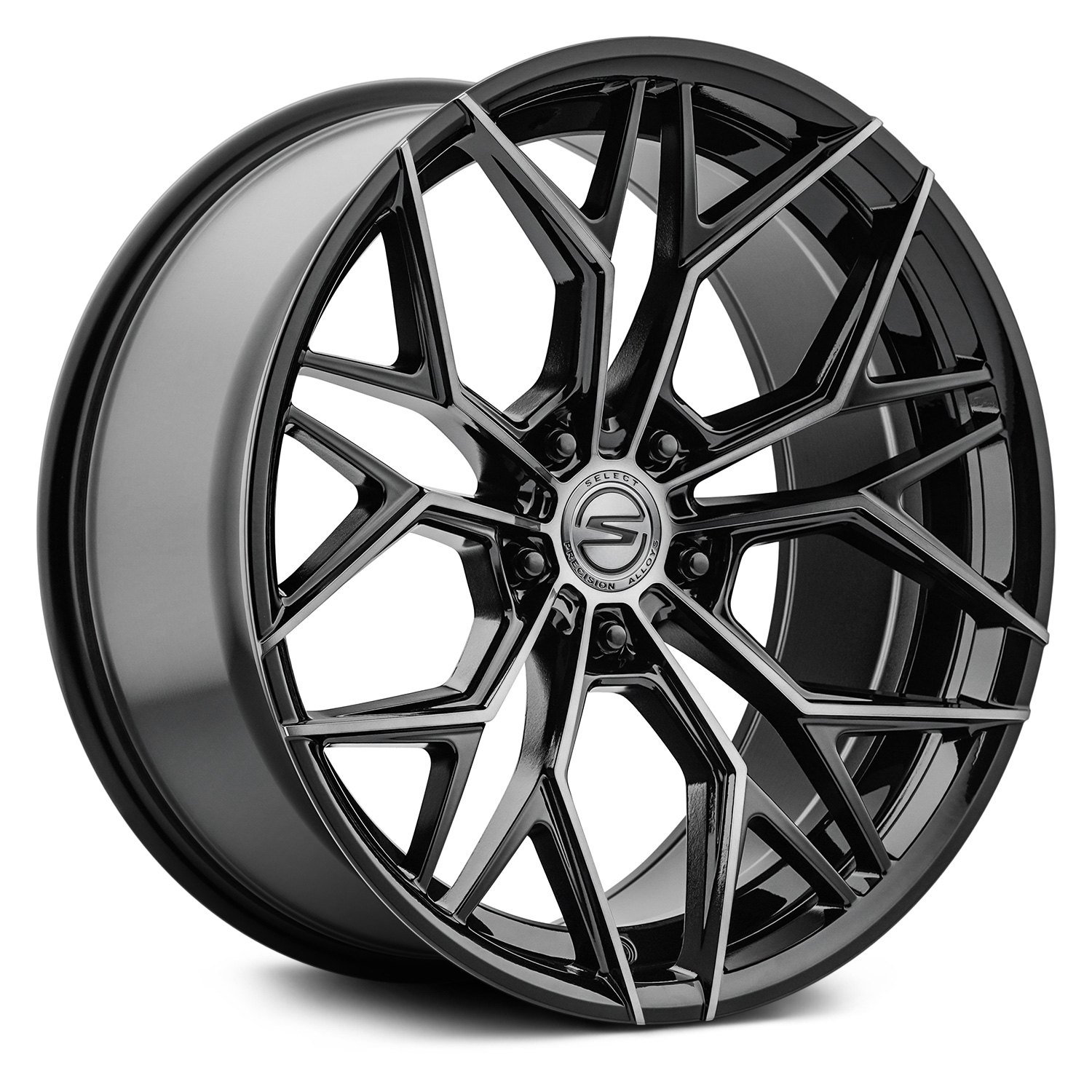 SELECT PRECISION ALLOYS® SYNDICATE Wheels - Gloss Black with Machined ...