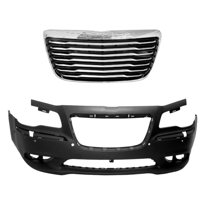 Sherman® BNDL-231089 - 2-Piece (Front Bumper Cover, Grille) (Value Line)
