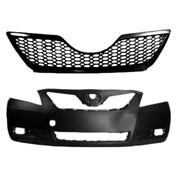 Sherman® BNDL-233482 - 2-Piece (Front Bumper Cover, Grille) (Value Line)
