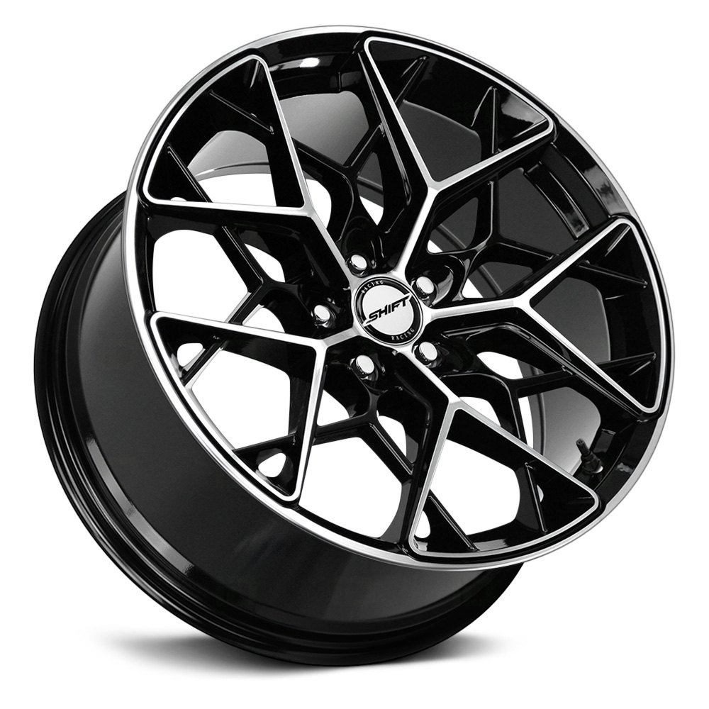 SHIFT WHEELS® PISTON Wheels - Gloss Black with Machined Accents Rims ...