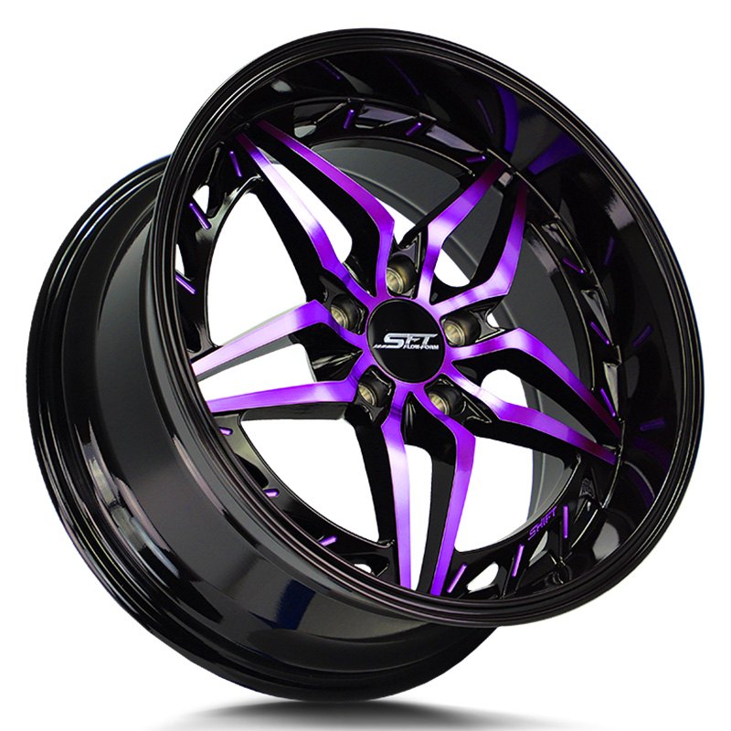 SHIFT WHEELS® INJECTOR Wheels - Gloss Black with Machined Candy Purple ...