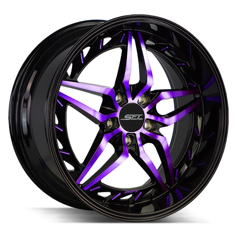 SHIFT WHEELS® INJECTOR Wheels - Gloss Black with Machined Candy Purple ...