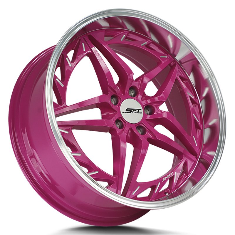 SHIFT WHEELS® INJECTOR Wheels - Hot Pink with Polished Lip Rims
